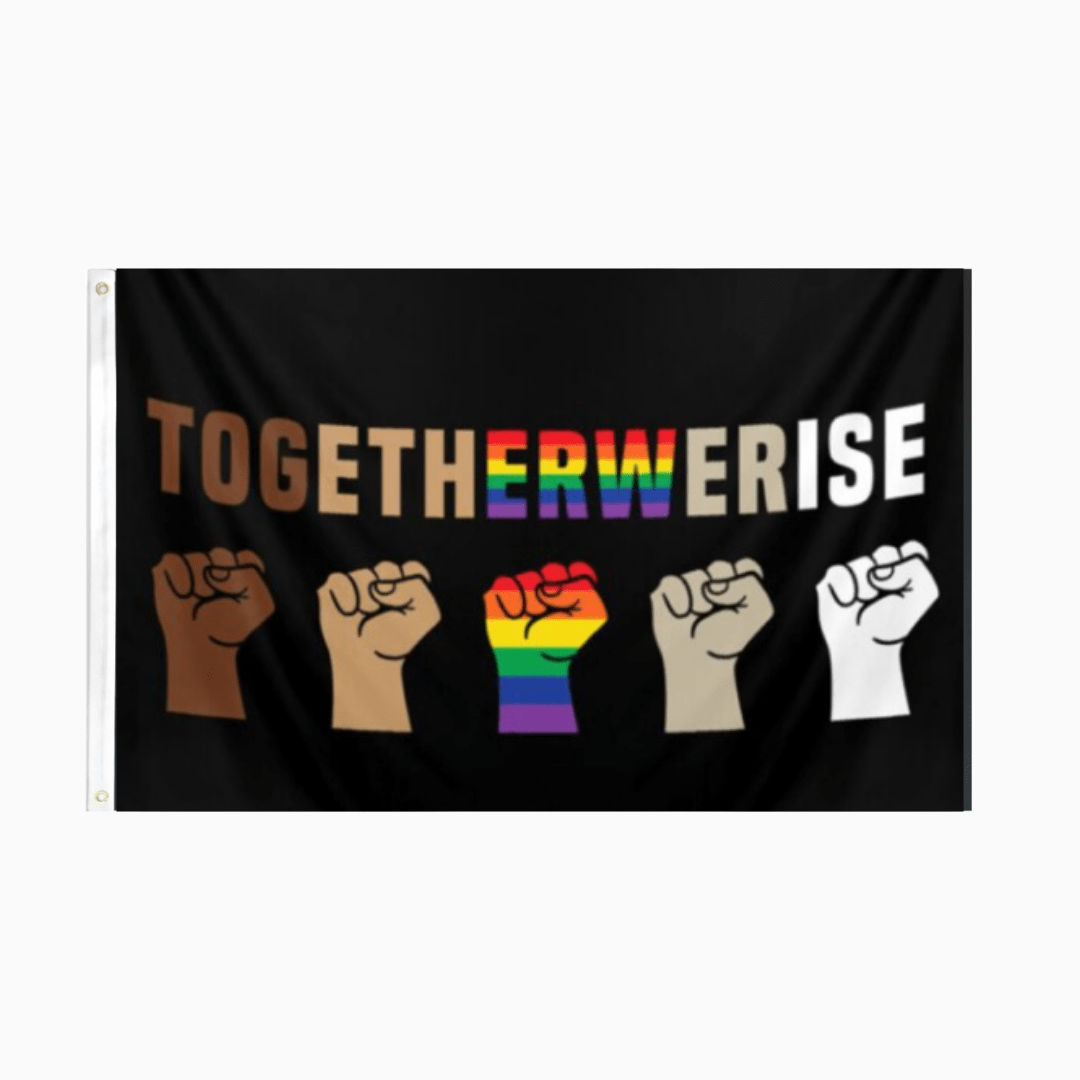Together We Rise Flag – Pride Palace